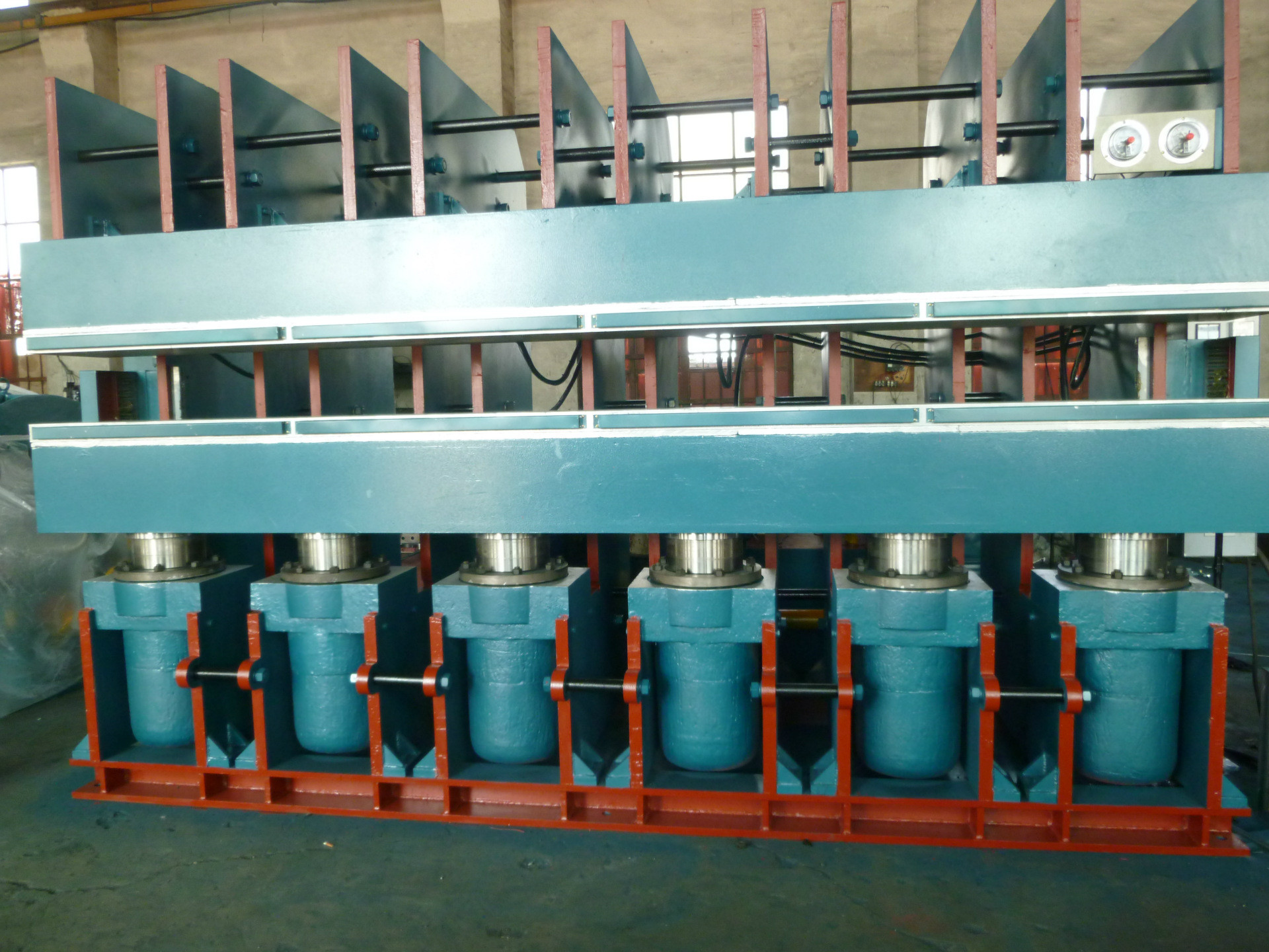 Ce Certified Steel Vulcanizing Press Machine With Plc Control System