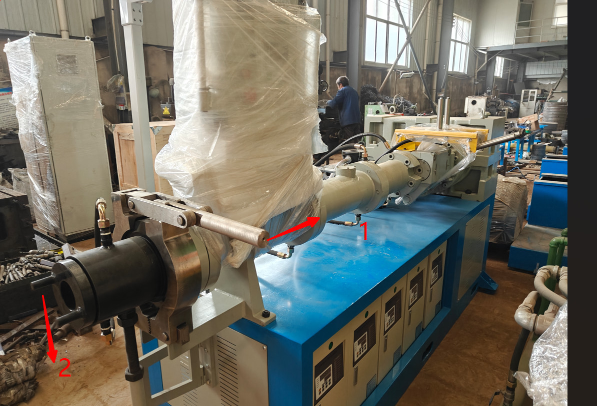 55kw Motor XJW-90 Model Cold Feed Extruder Adopt Siemens PLC Schneider ...