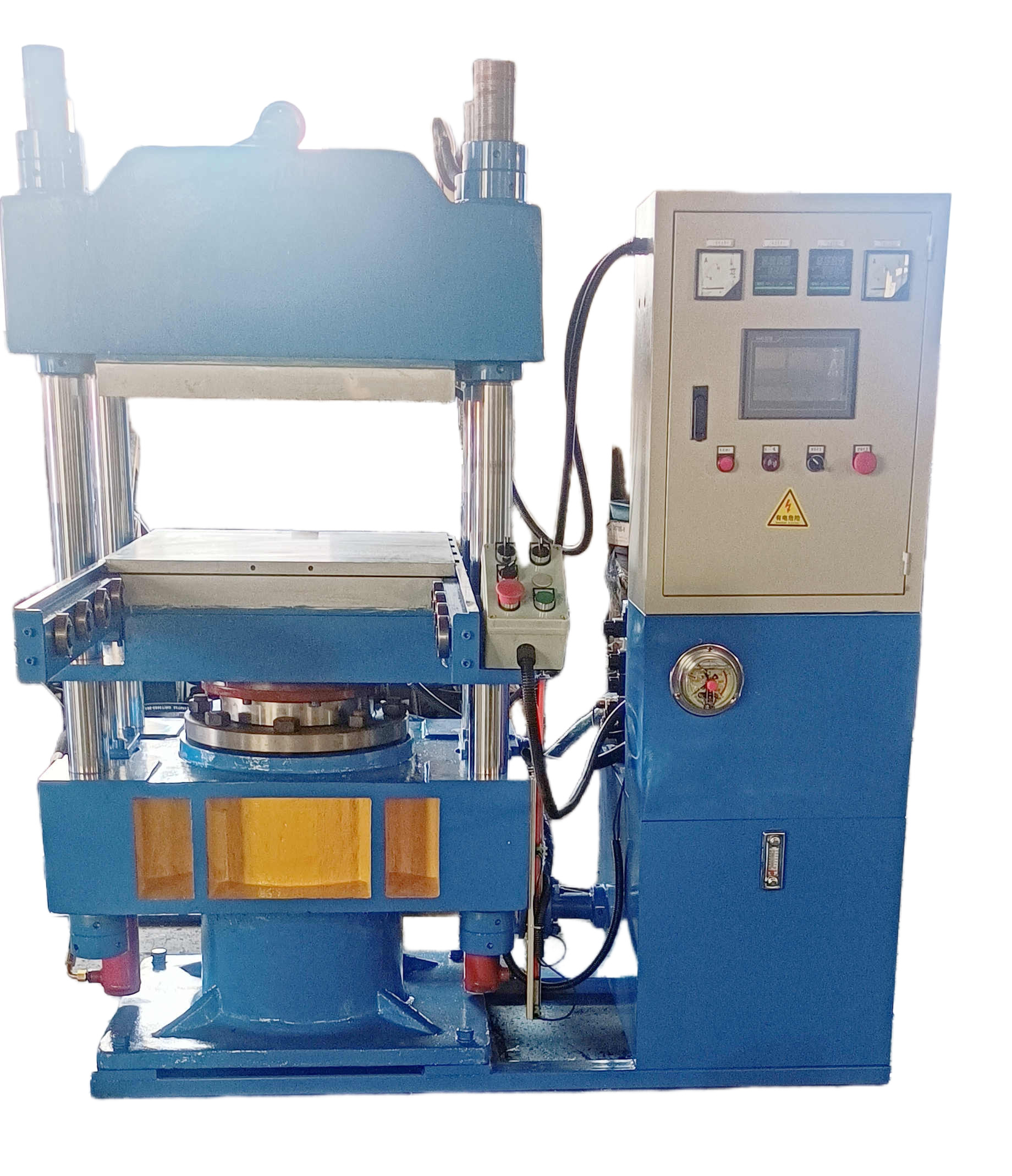 PLC Automatic Mold Opening Rubber Vulcanizing Machine / Insulating ...
