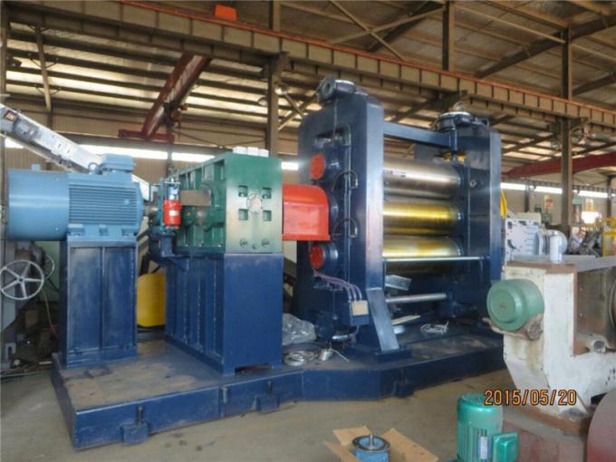 High Accuracy Four Roll Rubber Sheet Calendering Machine For Conveyor ...